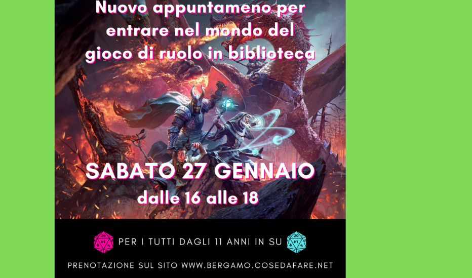 Giochi di ruolo in biblioteca a Biblioteca Comunale Giochi di ruolo in biblioteca a Biblioteca Comunale